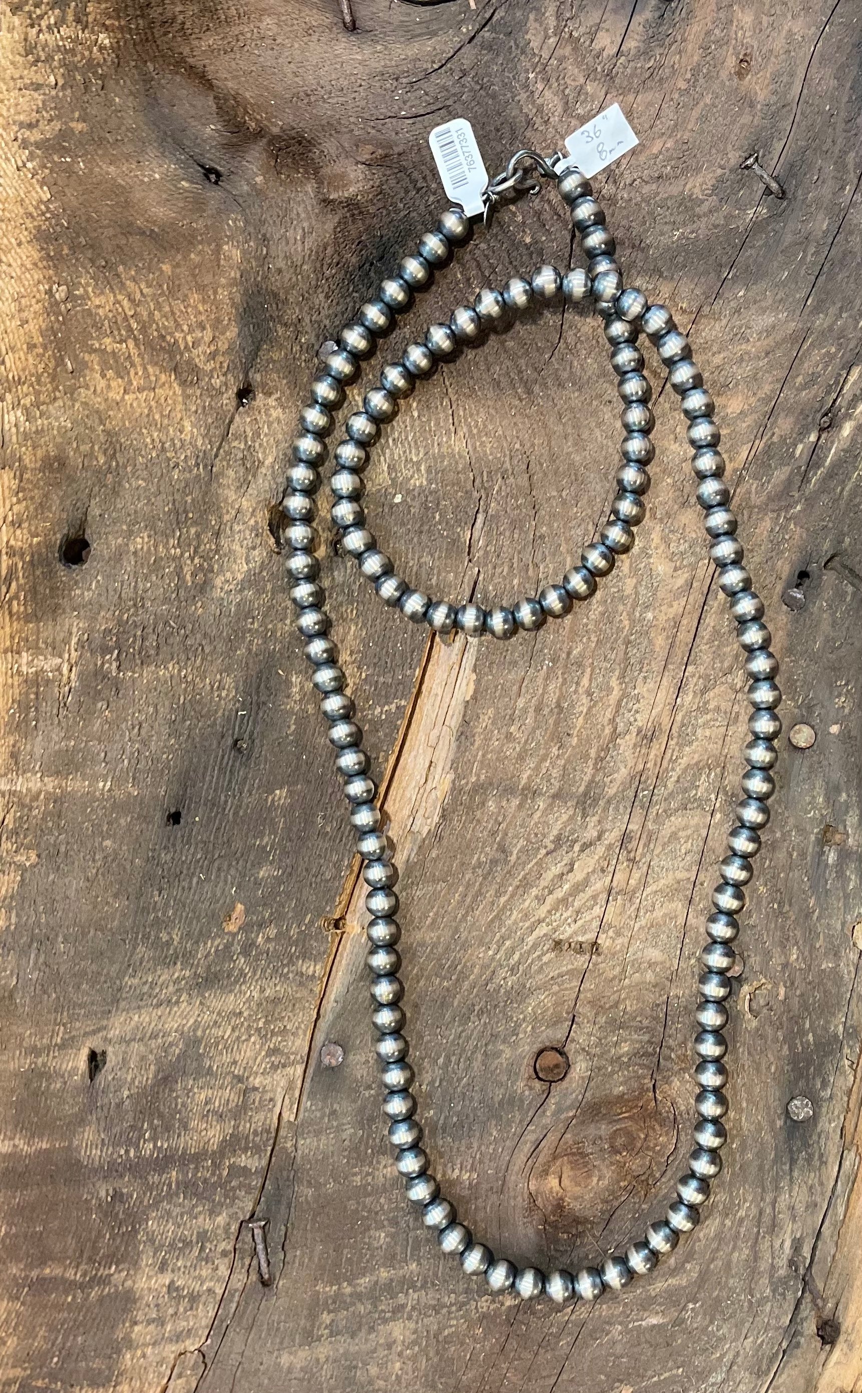 Sterling Silver Navajo Pearls 8mm | Barnwood Living