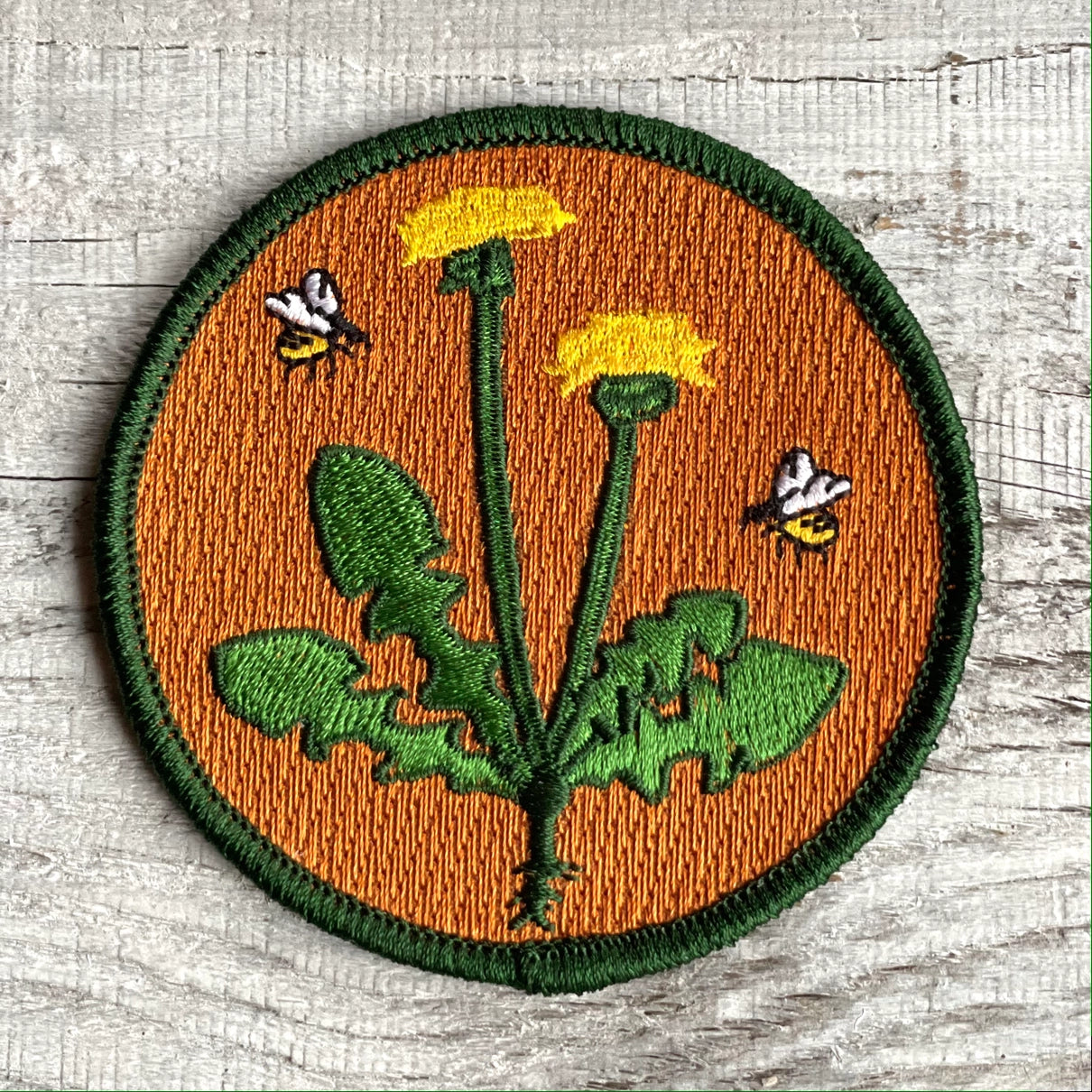 Dandelion Circle Embroidered Patch | Barnwood Living